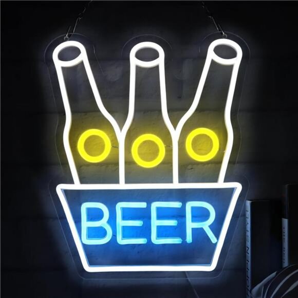 Urban Outfitters | Wall Decor | Beer Bucket Neon Led Wall Sign Bright ...